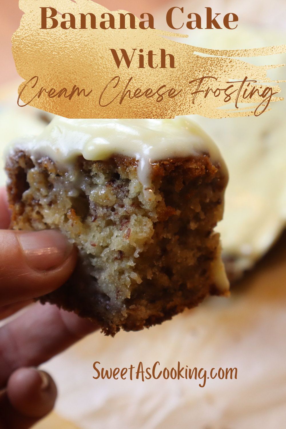 Best Banana Cake With Cream Cheese Frosting - So Delicious | Sweet As ...